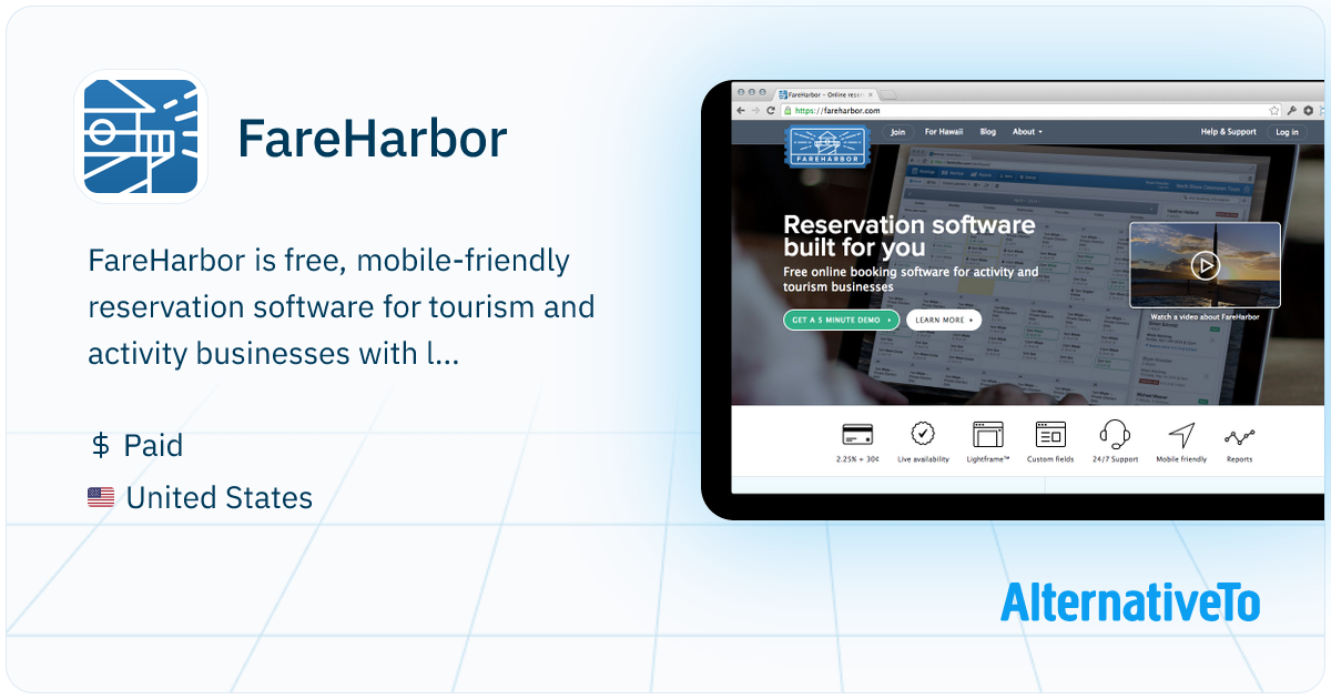 FareHarbor: Is free, mobile-friendly reservation | AlternativeTo