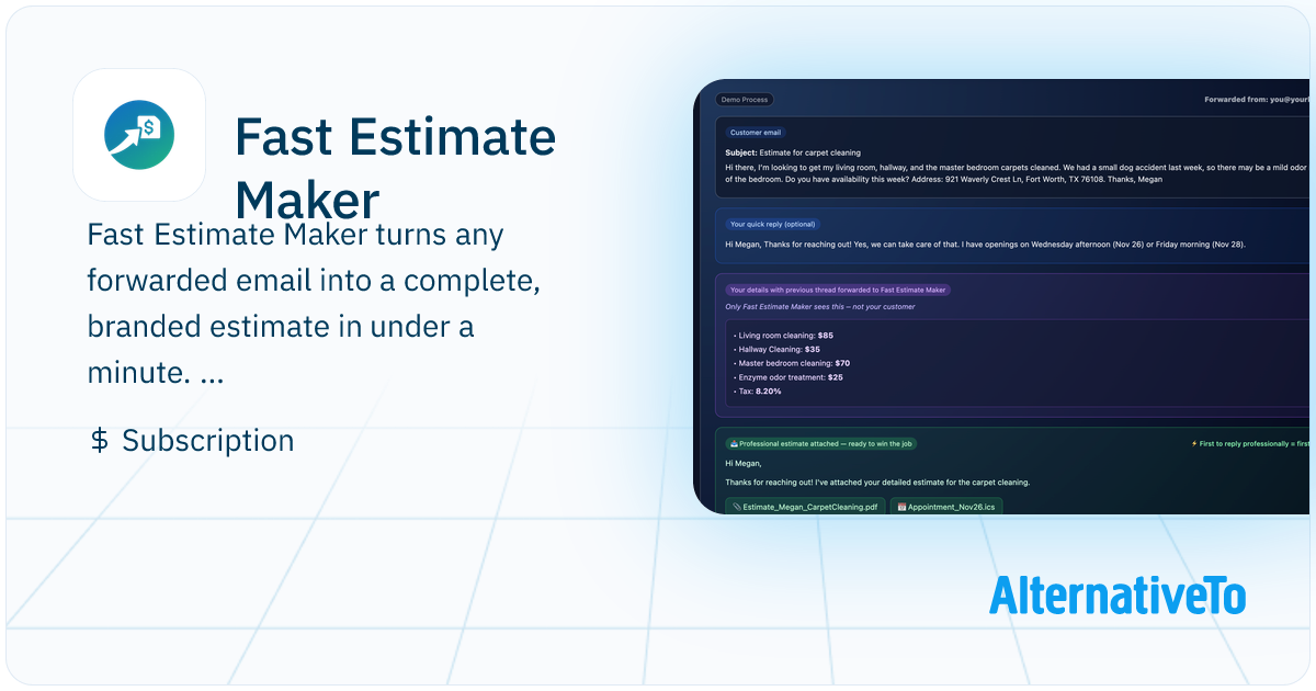 Fast Estimate Maker: Generate professional estimates instantly by ...