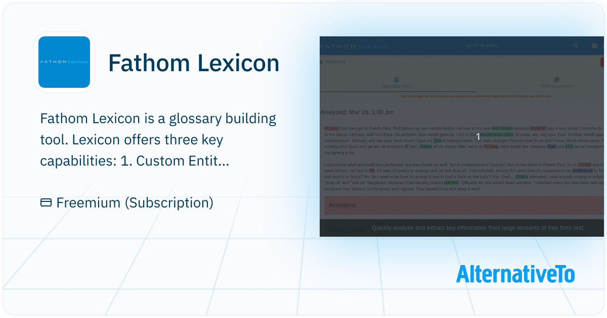 Fathom Lexicon: Get faster and more comprehensive understanding of ...