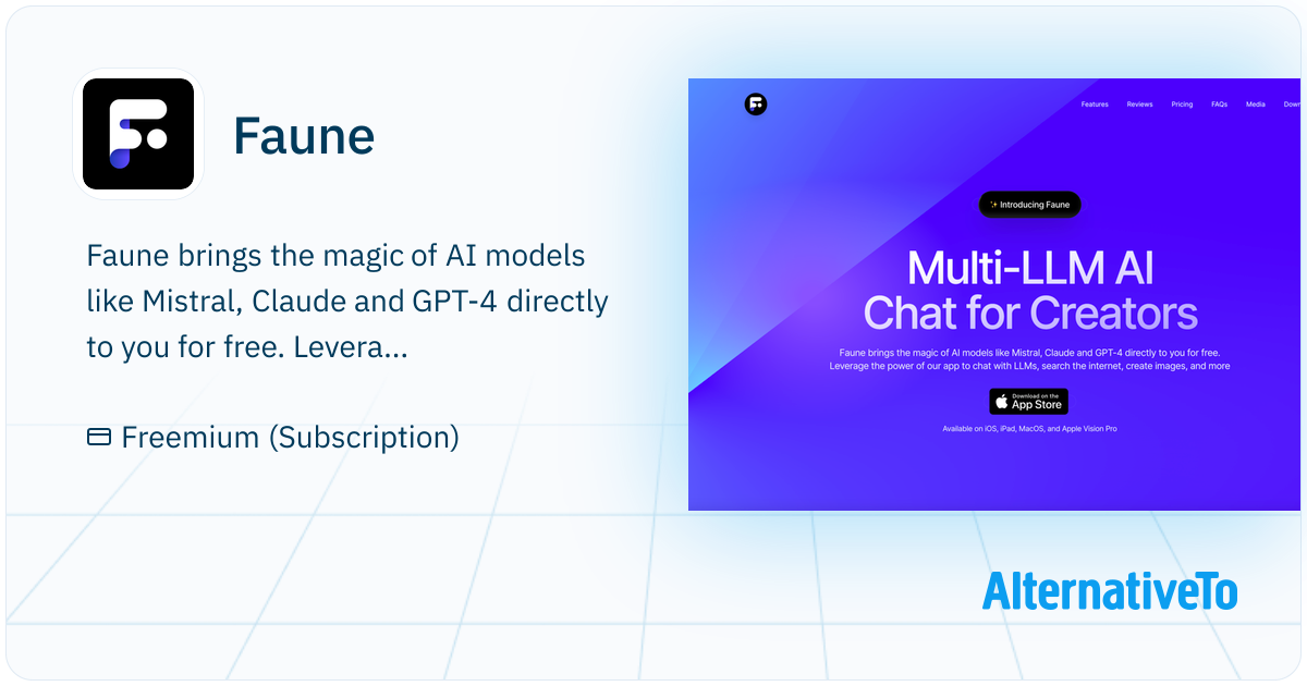 Faune: Innovative chat application that integrates advanced AI models ...