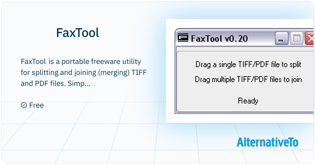 FaxTool: Portable TIF/PDF Splitter and Joiner | AlternativeTo