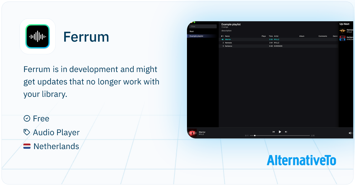 Ferrum: Music library app for Mac, Linux and Windows | AlternativeTo