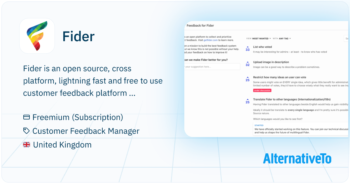 Fider: Open source, cross platform and free to use customer feedback ...