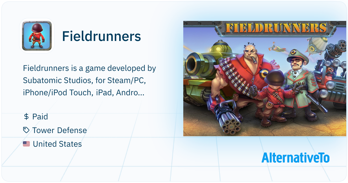 Fieldrunners (Series): Tower defense with upgradeable towers, varied ...