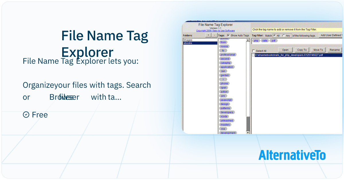 File Name Tag Explorer: Lets you: | AlternativeTo
