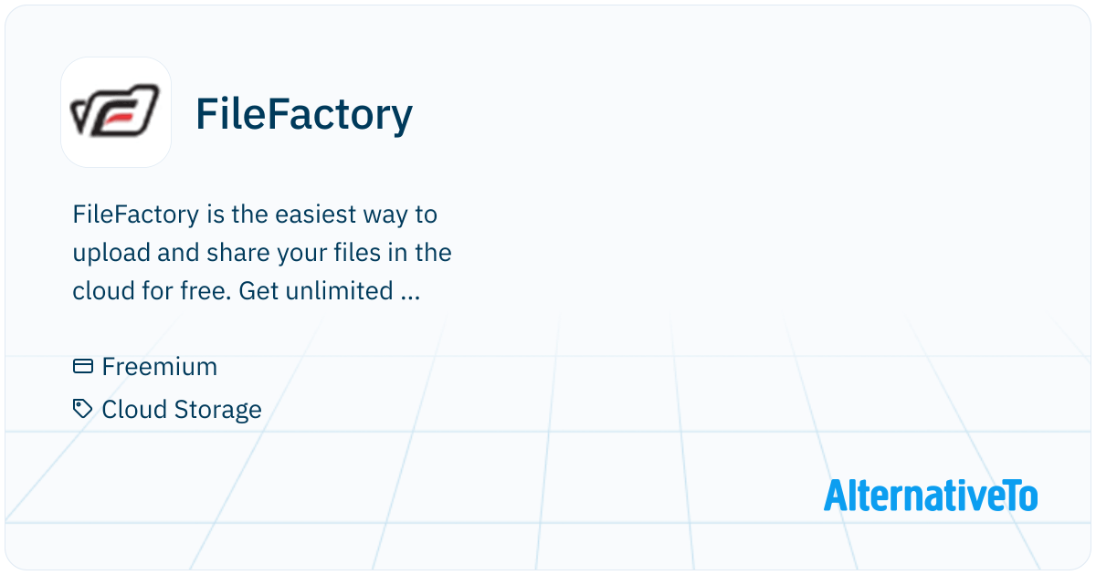 FileFactory: The easiest way to upload and | AlternativeTo
