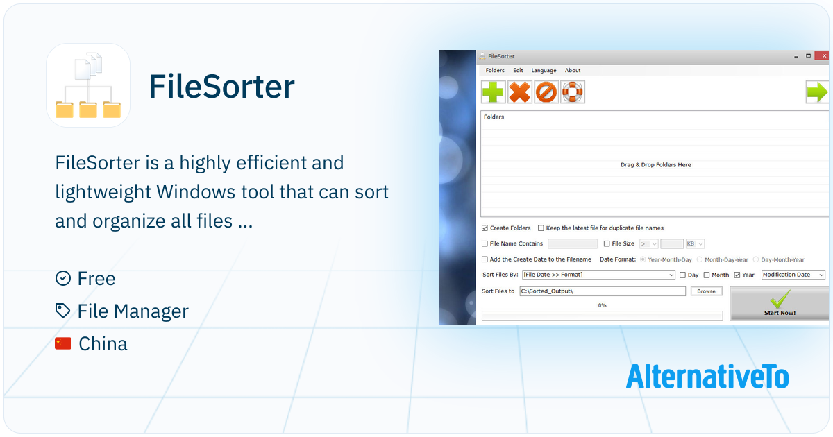 FileSorter: Highly efficient and lightweight Windows tool that can sort ...