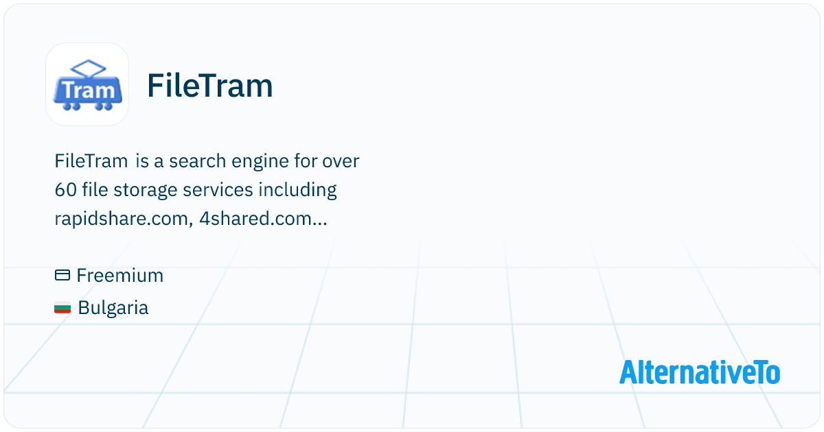 FileTram: Search engine for over 60 file | AlternativeTo