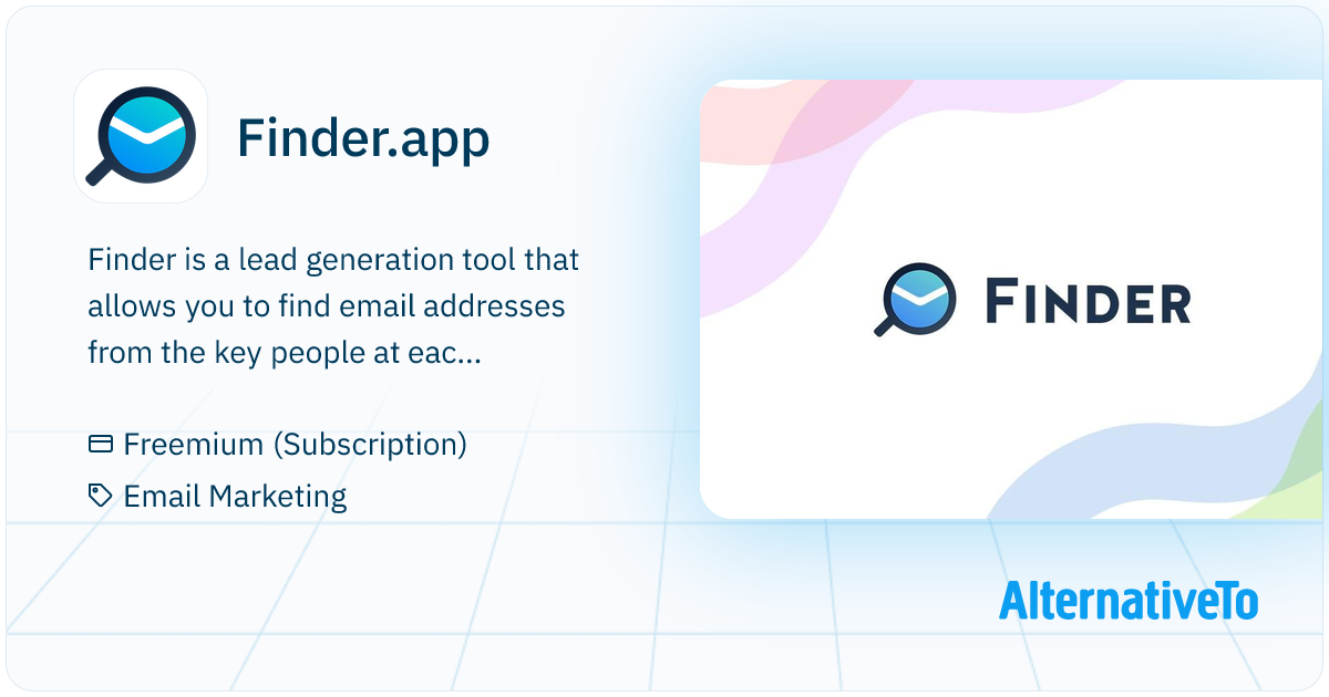 Finder.app: Find all email addresses and technologies from a domain ...