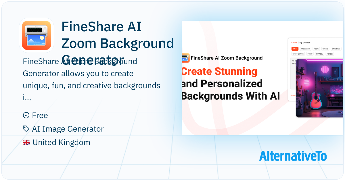 FineShare AI Zoom Background Generator: Allows you | AlternativeTo
