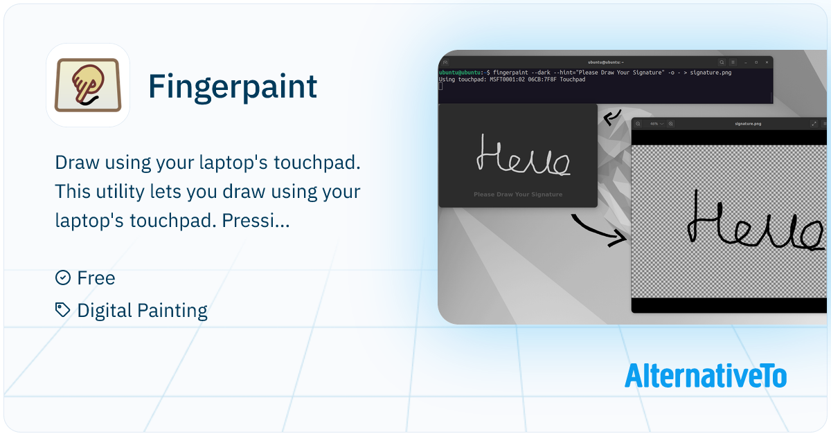 Fingerpaint: Draw using your laptop's touchpad | AlternativeTo