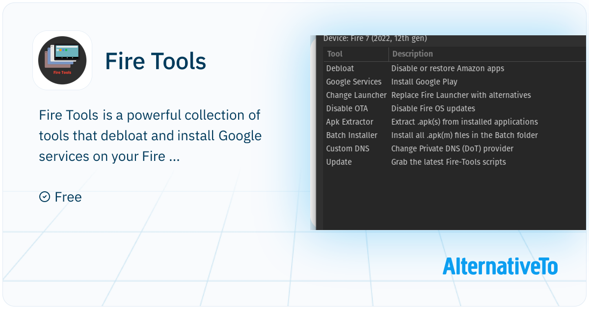 Fire Tools: Tool for debloating and installing Google Play Services on ...