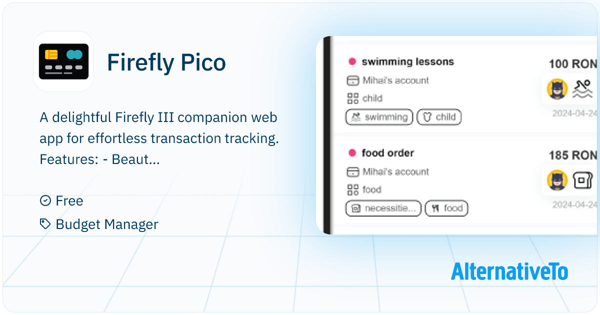 Firefly Pico: A delightful Firefly III companion web app for effortless ...