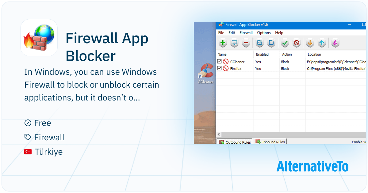 Firewall App Blocker: Friendly user interface for blocking selected ...