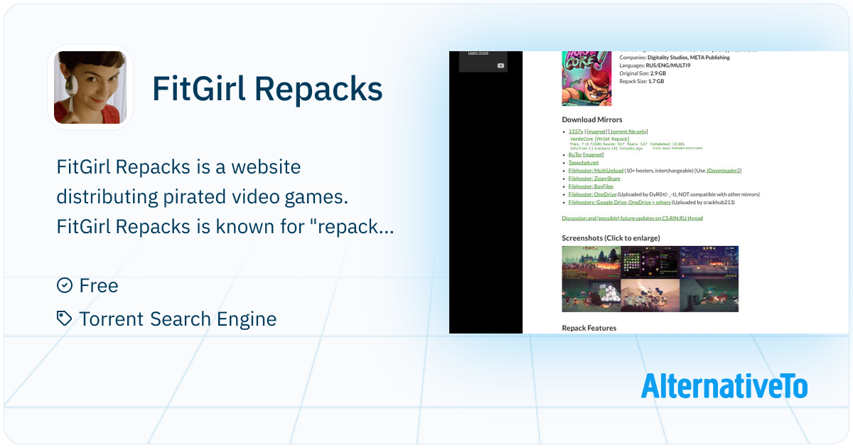 FitGirl Repacks Website Distributing Pirated Video Games AlternativeTo FitGirl Repacks Website Distributing Pirated Video Games AlternativeTo