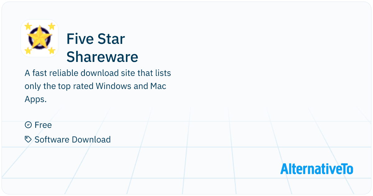 Five Star Shareware: A fast reliable download site that lists only the ...