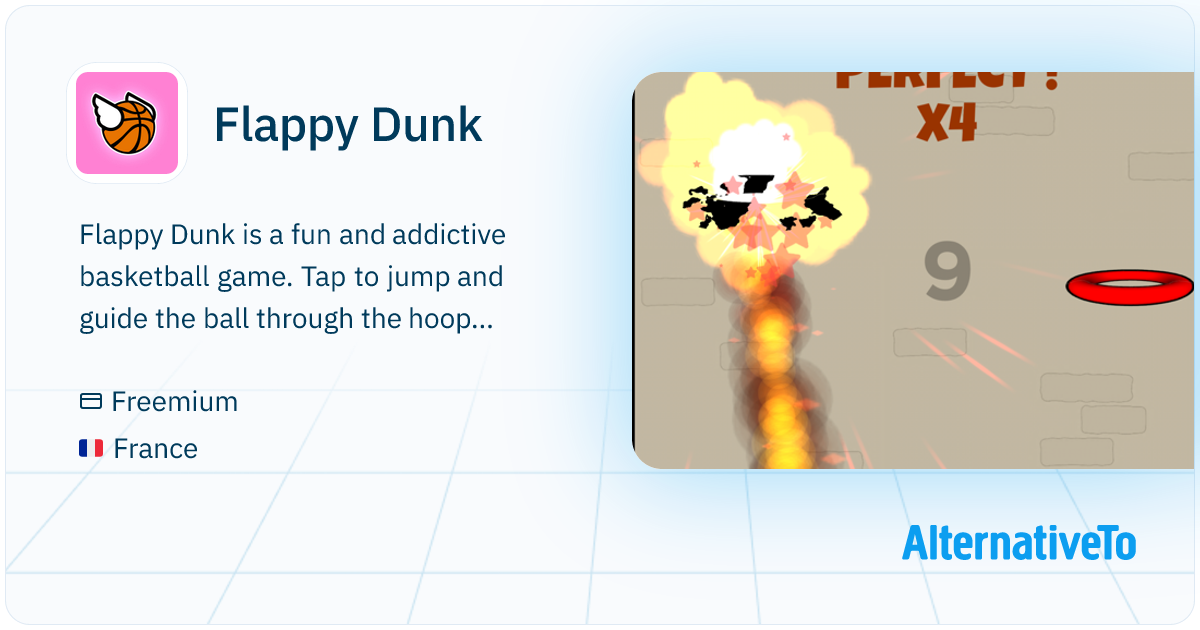 Flappy Dunk: Tap to jump into as many hoops as possible | AlternativeTo