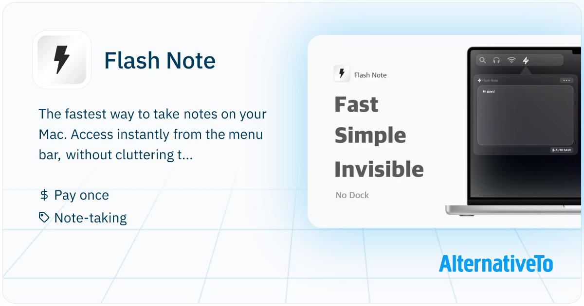 Flash Note: A menu bar app for instant notes. No Dock, no clutter—just ...