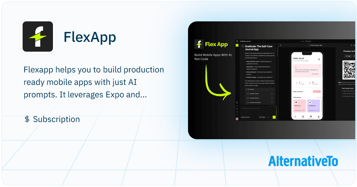 FlexApp: Build mobile apps with AI, not code | AlternativeTo
