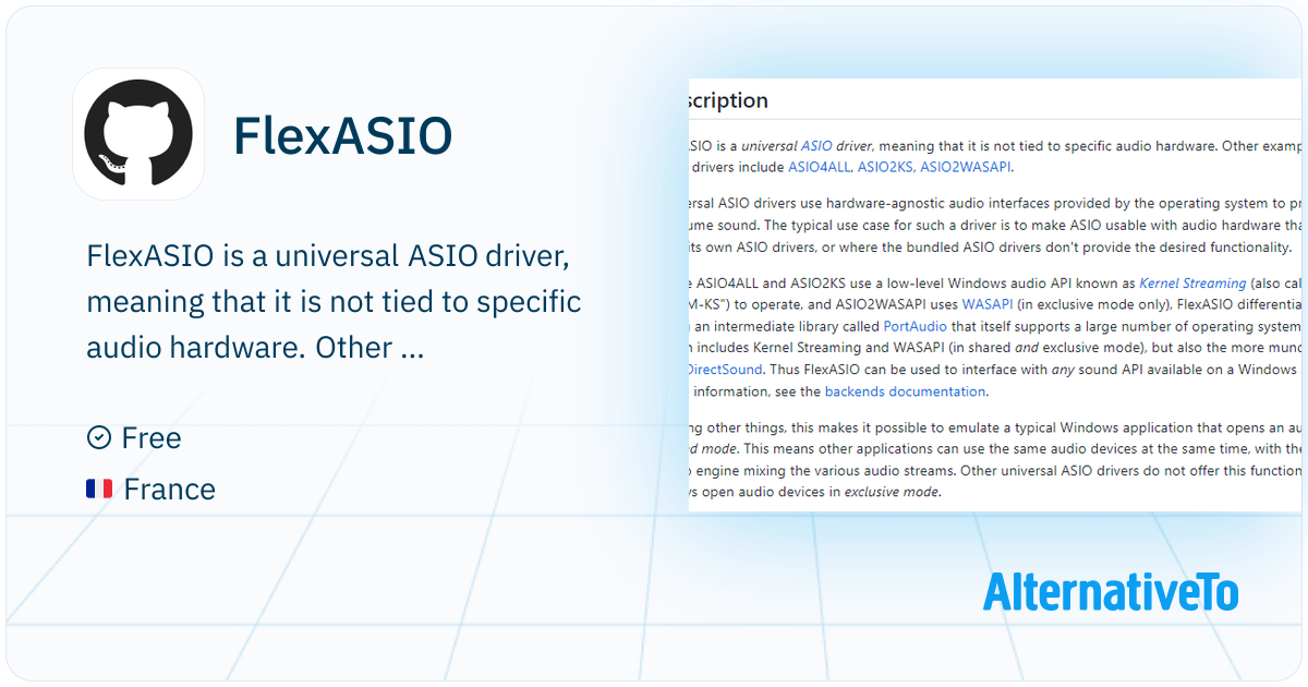 FlexASIO: A flexible universal ASIO driver that uses the PortAudio ...