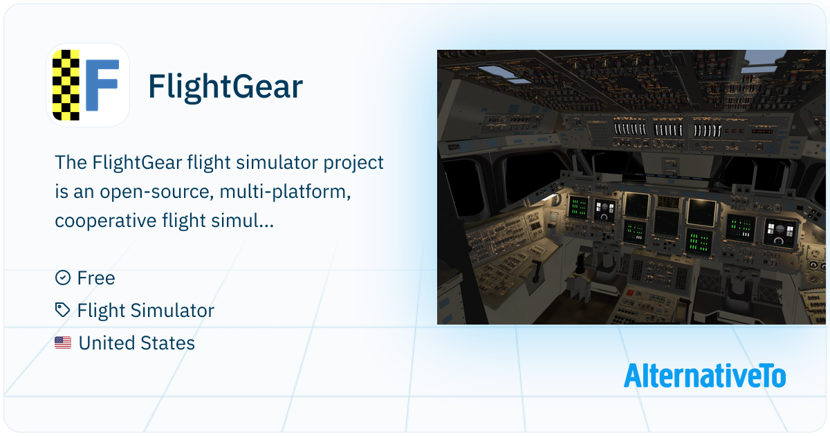 FlightGear: Flight and Space simulator that is cooperatively developed ...
