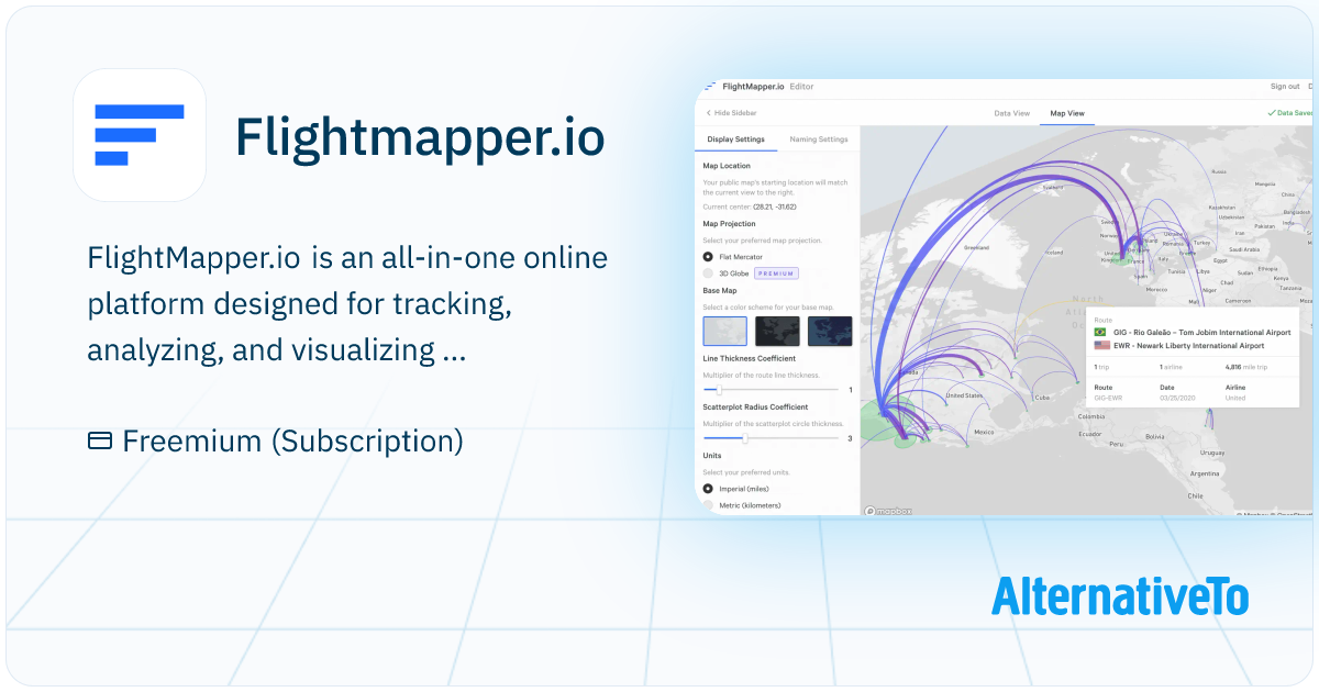 Flightmapper.io: A Digital Log of flight history, a flight mapping tool ...