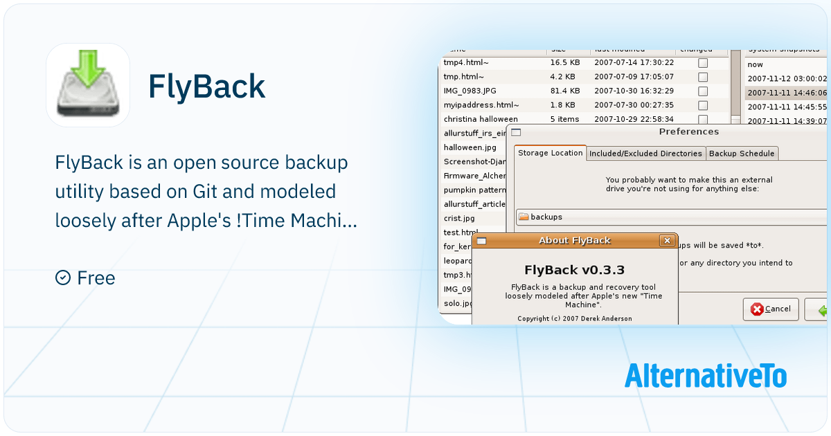 FlyBack: Open source backup utility based on | AlternativeTo