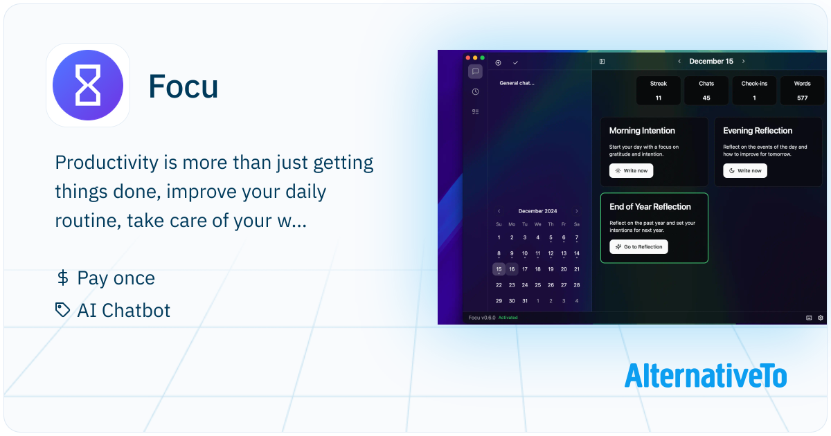 Focu: Boost productivity and privacy offline | AlternativeTo