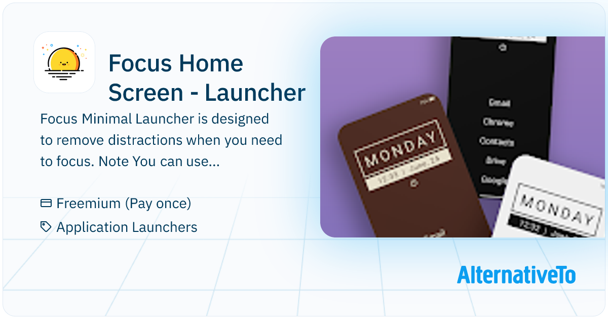 Focus Home Screen - Launcher: Focus Minimal Launcher is designed to ...