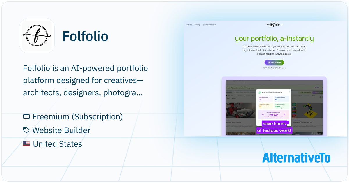 Folfolio: AI-powered creative portfolio builder that automatically ...