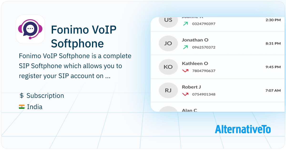 Fonimo VoIP Softphone: Complete multi-codec SIP softphone with call ...