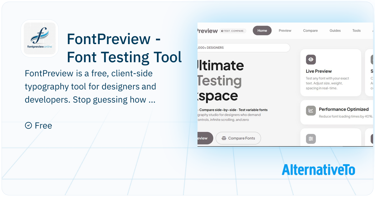 FontPreview - Font Testing Tool: Free tool to test 1,500+ Google Fonts ...