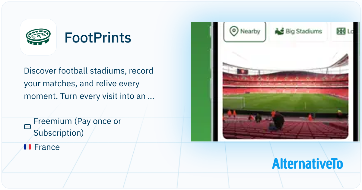 FootPrints: Discover football stadiums, record your matches | AlternativeTo