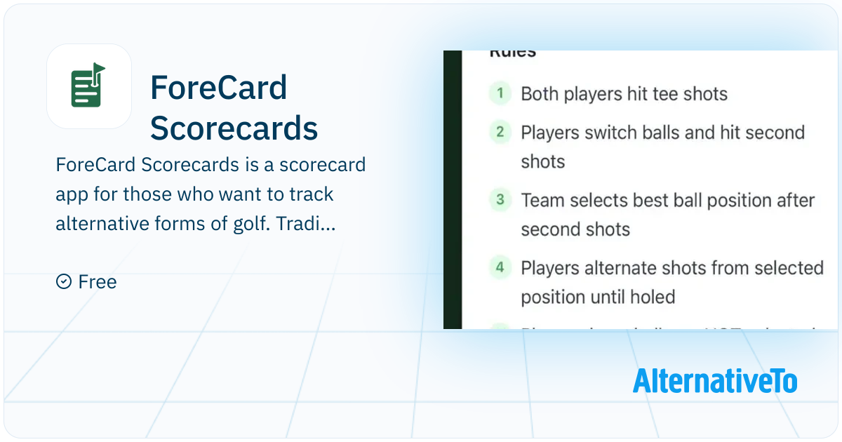 ForeCard Scorecards : A scorecard app for those who want to track ...