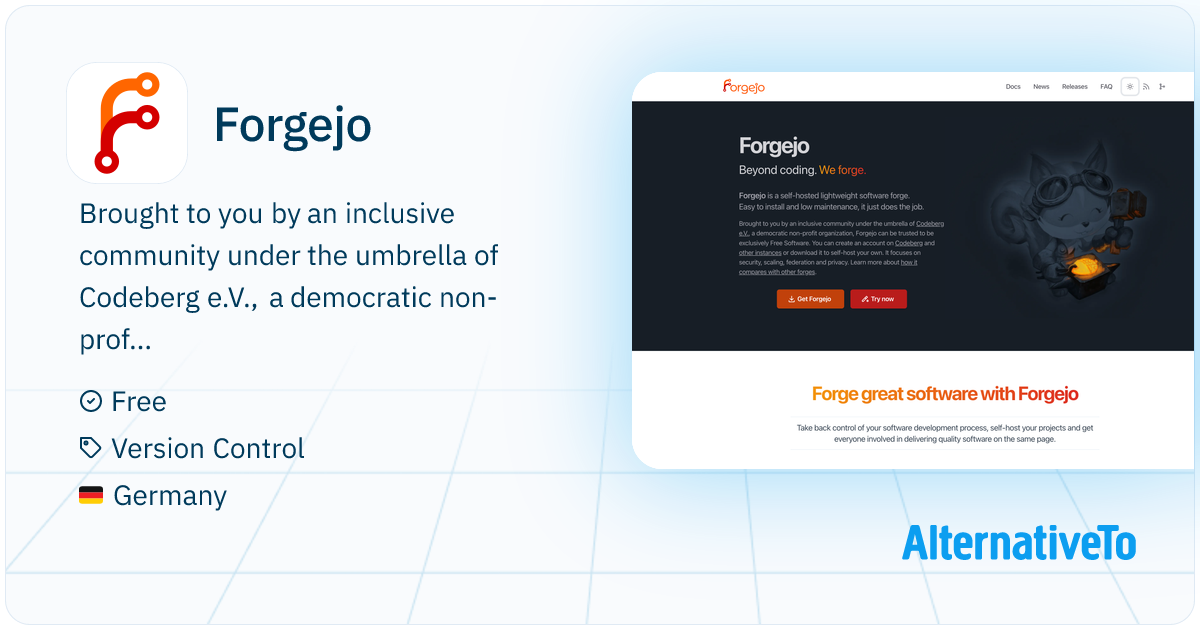 Forgejo: Beyond coding. We forge. **Forgejo** is a self-hosted ...