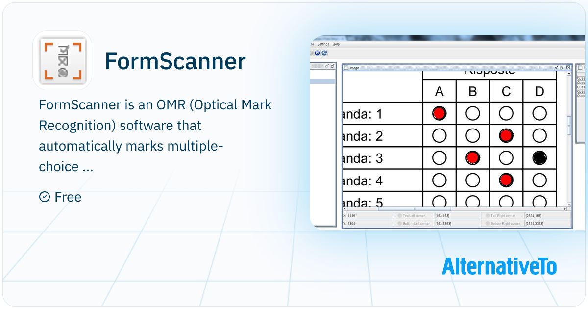 FormScanner: OMR (Optical Mark Recognition) | AlternativeTo