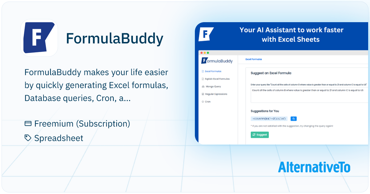 FormulaBuddy: Is your AI assistant to quickly build Excel Formulas from ...