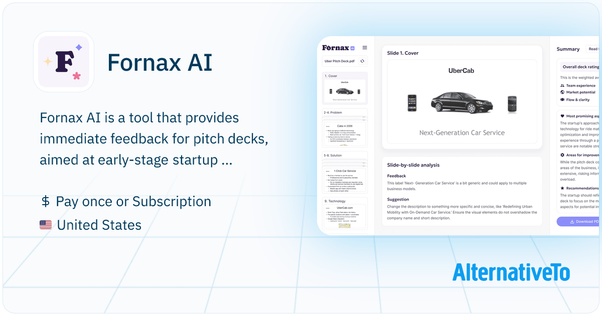 Fornax AI: Immediate expert feedback for startup pitch decks ...