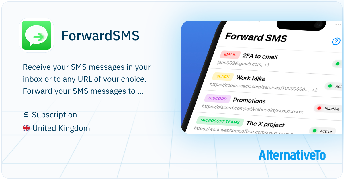 ForwardSMS: Receive your SMS messages in your inbox or to any URL of ...