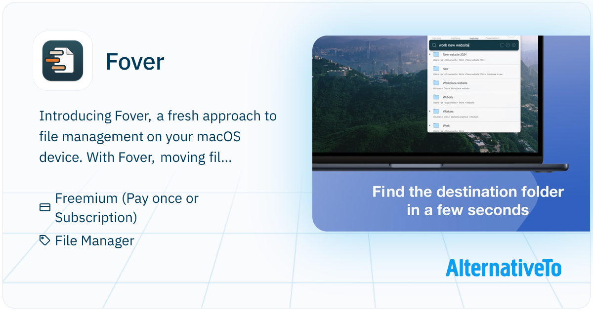 Fover: MacOS app designed to speed up file moving, saving you time and ...