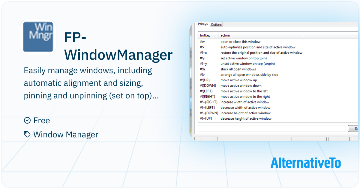 FP-WindowManager: Easily manage windows, including automatic ...