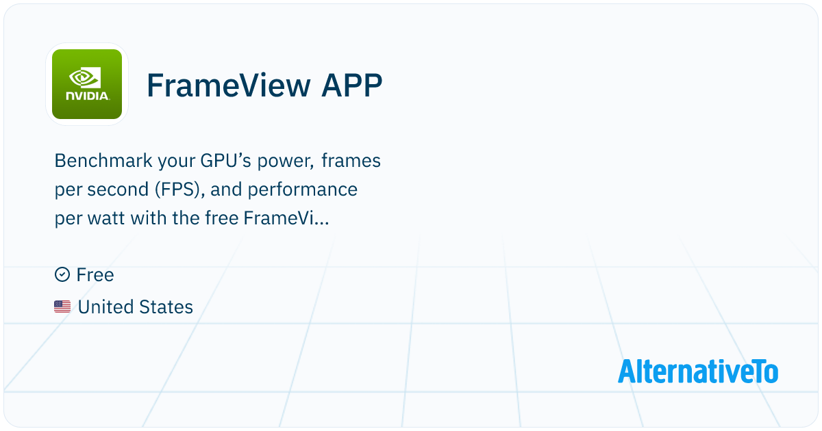 FrameView APP: FrameView is an application for measuring frame rates ...