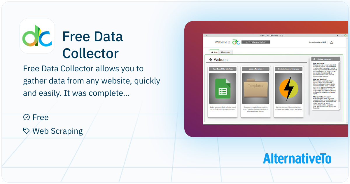 Free Data Collector: Allows you to gather data from any website ...