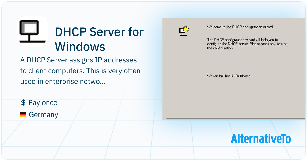DHCP Server for Windows: A DHCP Server assigns IP addresses to client ...