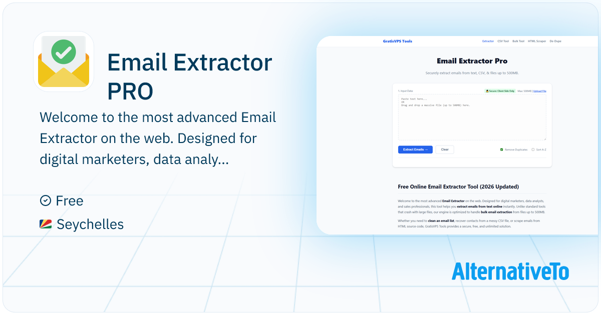 Email Extractor PRO: Upload 500MB+ files, drag & drop CSVs, or paste ...