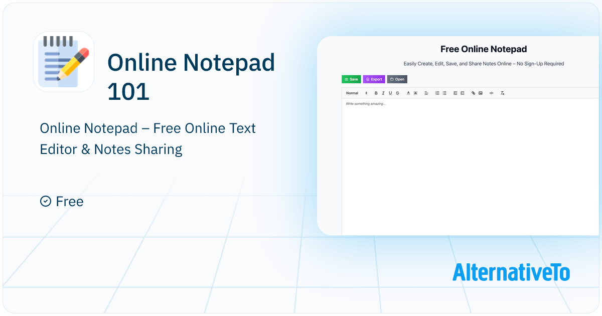 Online Notepad 101: Online Notepad – Free Online Text Editor & Notes ...