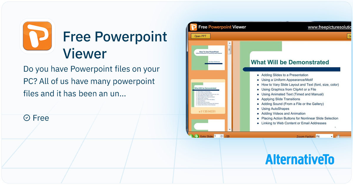 Free Powerpoint Viewer: Is small and simple tool for viewing Powerpoint ...