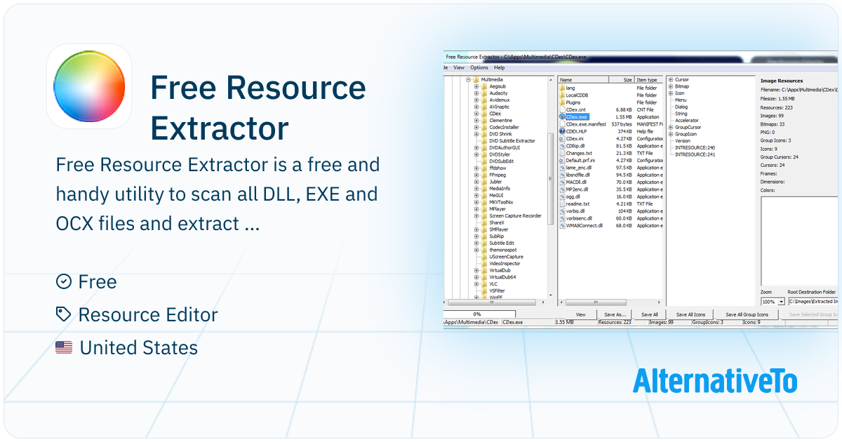 Free Resource Extractor: Free and handy | AlternativeTo