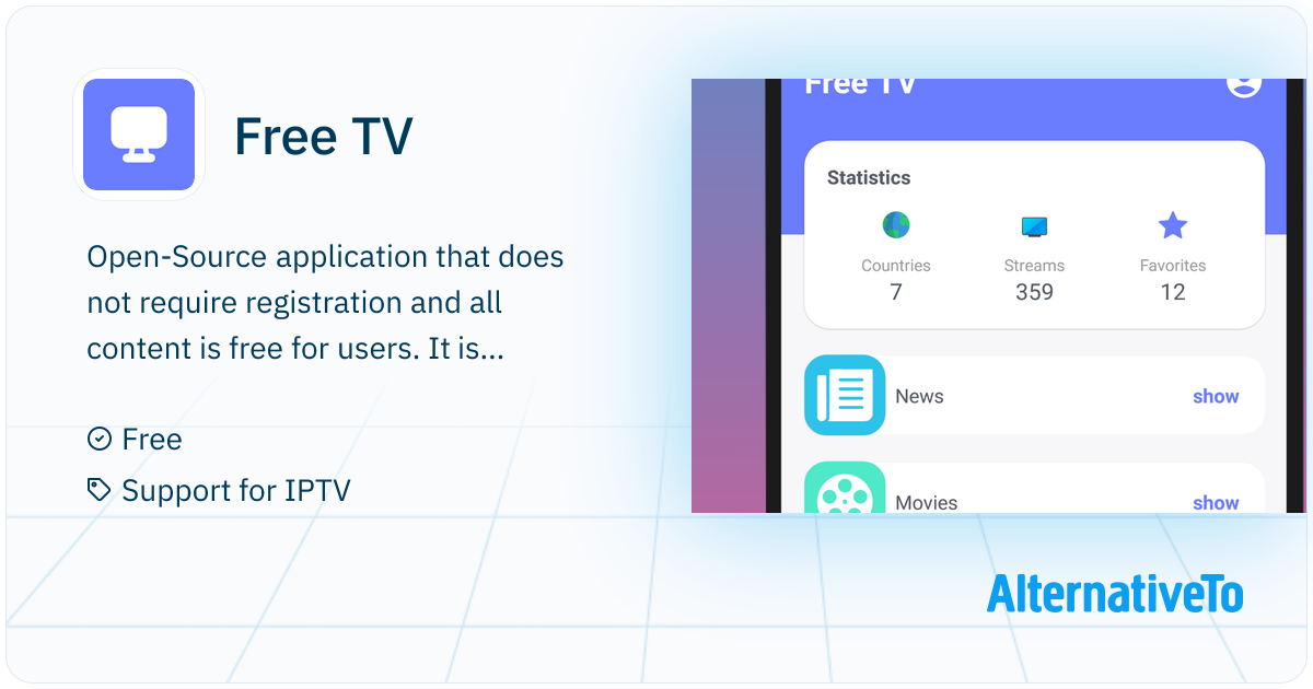 Free TV: The app is designed for watching TV channels from around the ...