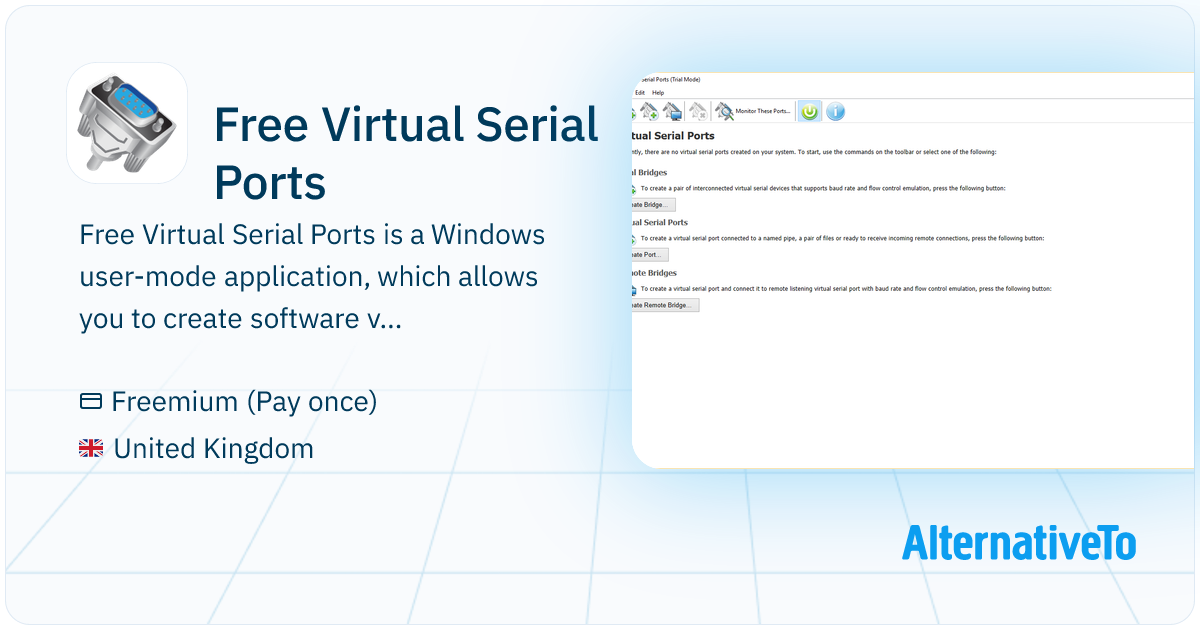 Free Virtual Serial Ports: Windows user-mode application, which allows ...